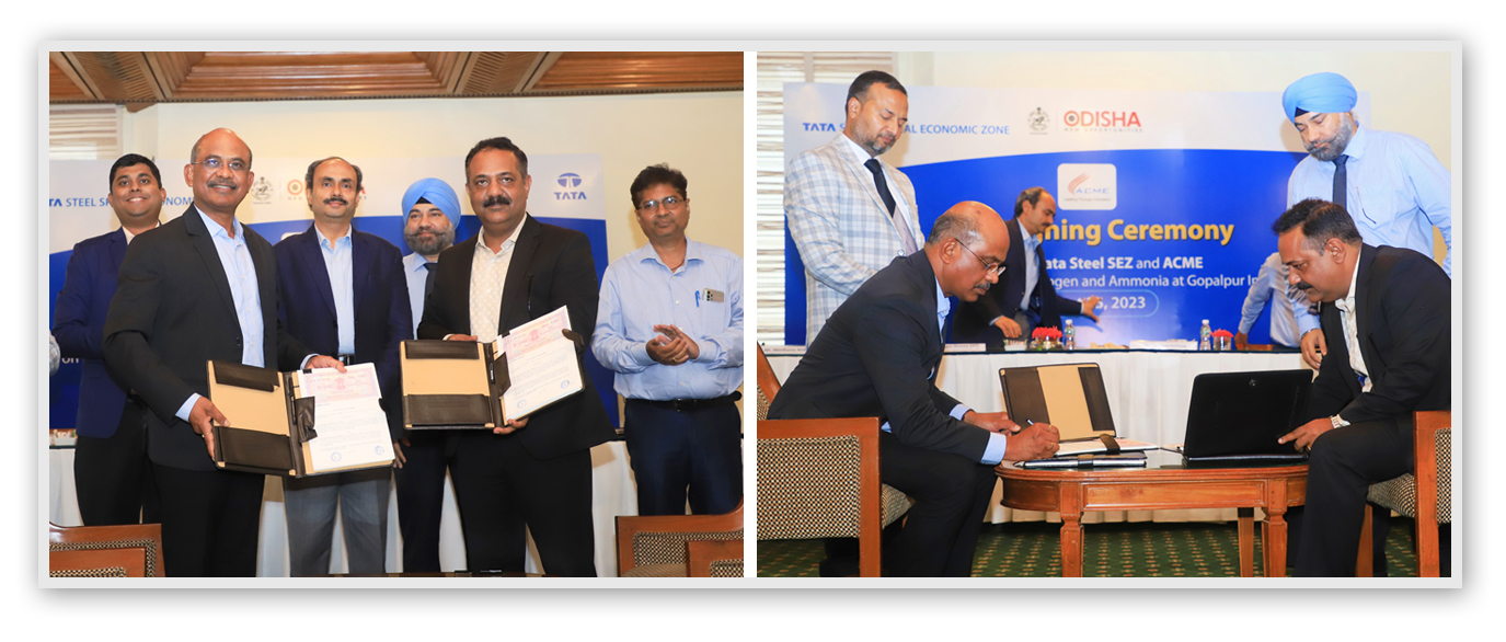 ACME Group to set up a green hydrogen project at Tata Steel SEZ’s ...